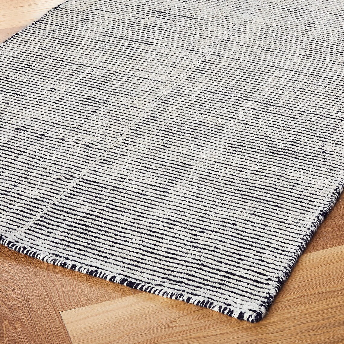 Handwoven Cotton Rug Runner Black White Cotton Runner Rug - Etsy