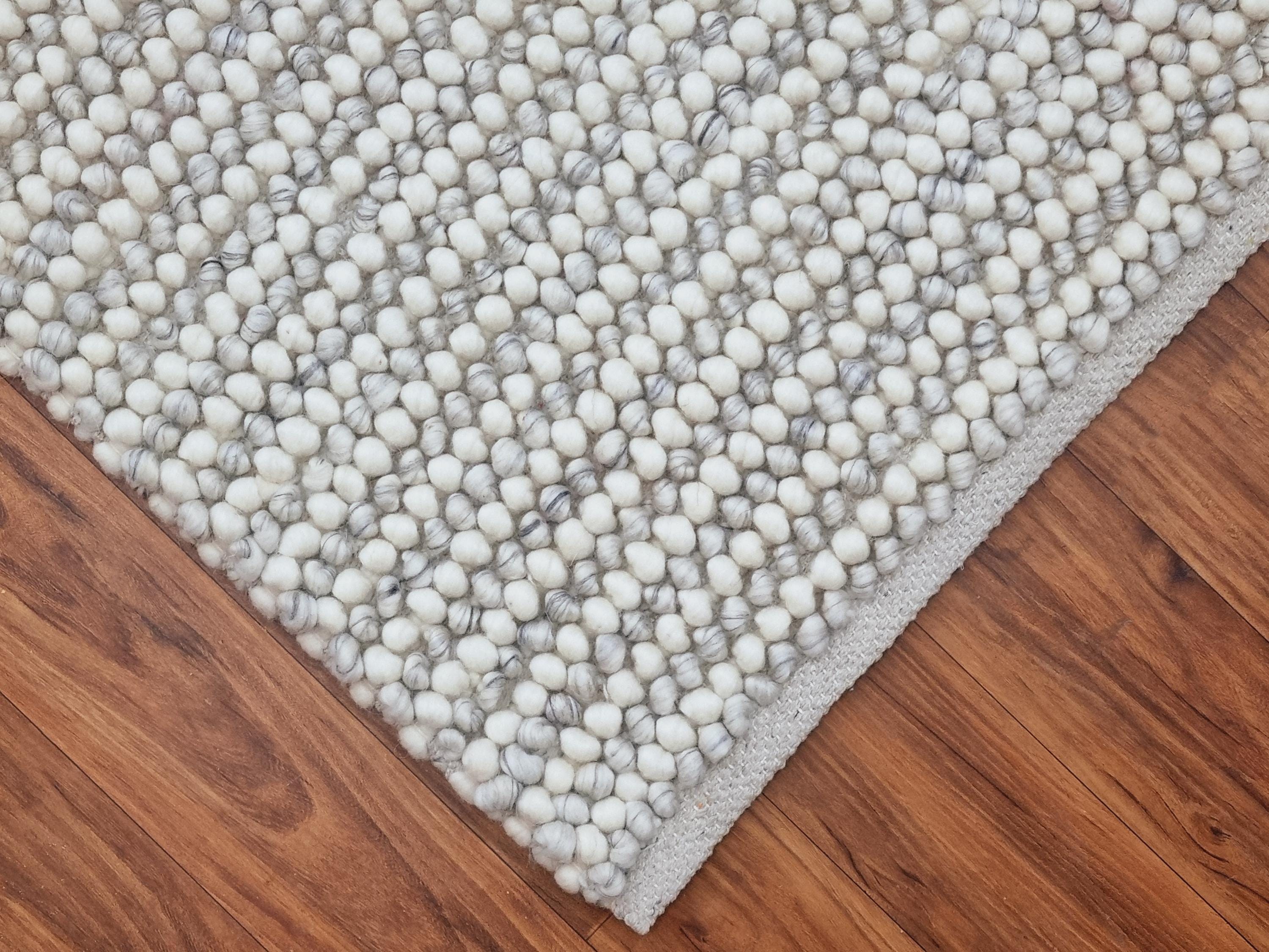 Handwoven Wool Rug Runner, Black White Wool Runner Rug, Entryway ...