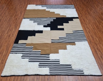 Handwoven Wool Rug, Large Area Rug, Custom Size Rugs, Beni Ourain Rug ...