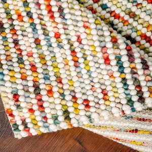 Handwoven Wool Rug Runner, Black White Wool Runner Rug, Entryway ...