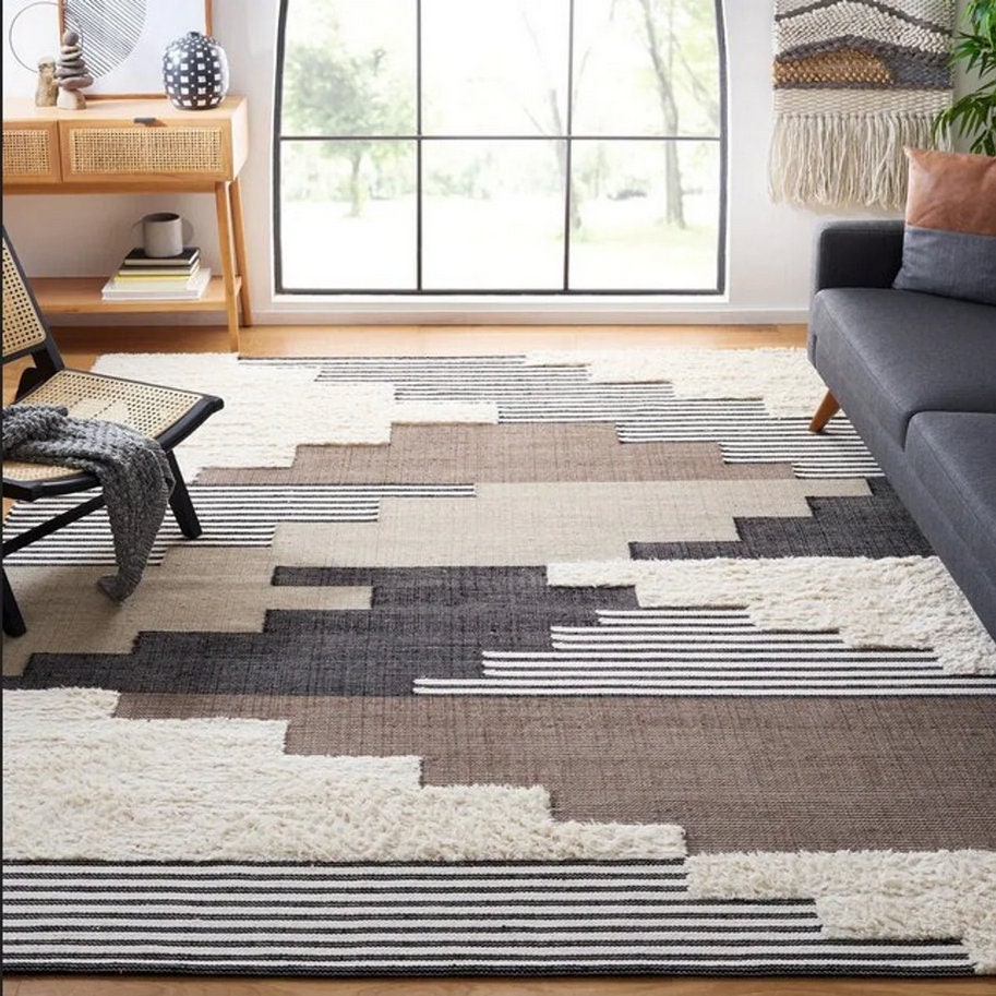 Handwoven Wool Rug, Large Area Rug, Custom Size Rugs, Beni Ourain Rug ...