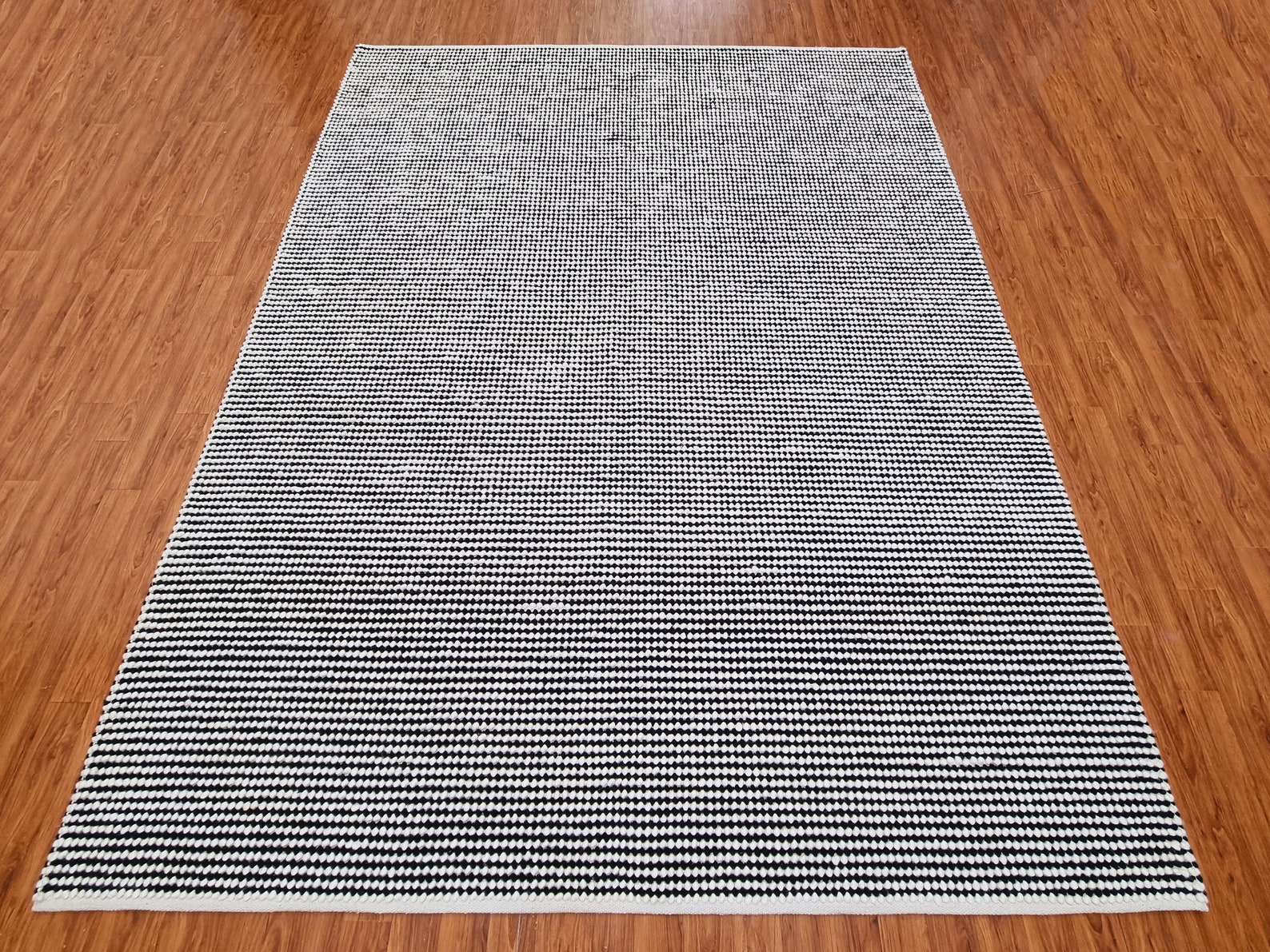 Handwoven Wool Rug Runner, Black White Wool Runner Rug, Entryway ...