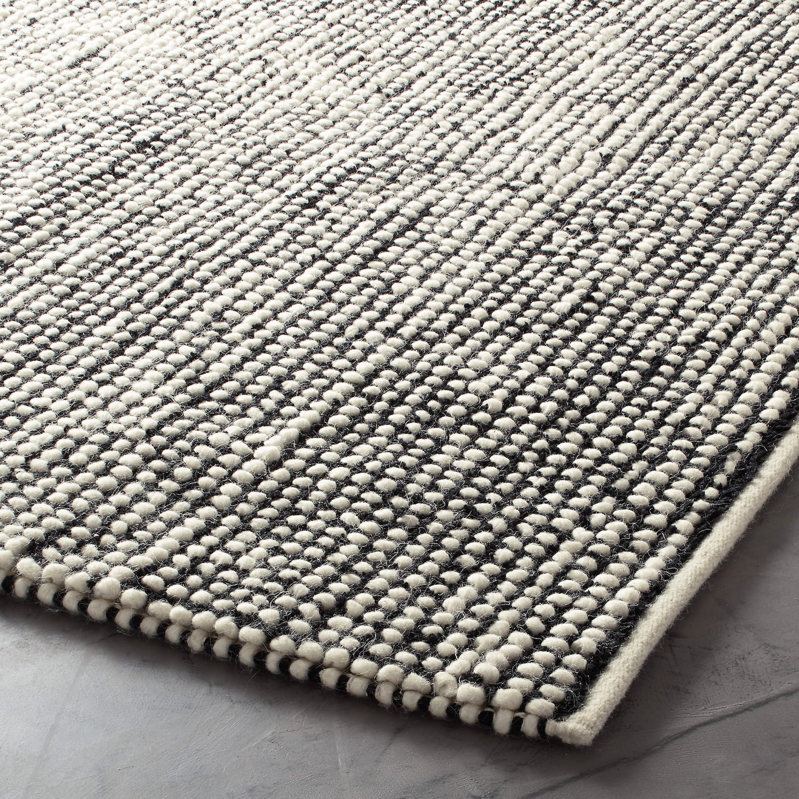 Handwoven Wool Rug Runner, Black White Wool Runner Rug, Entryway ...