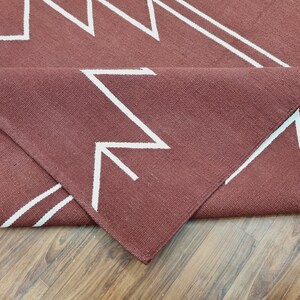 Earthy Eco Friendly Bohemian Rug, Handwoven Cotton Rugs, Red Gradient ...