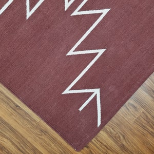 Earthy Eco Friendly Bohemian Rug, Handwoven Cotton Rugs, Red Gradient ...