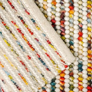 Handwoven Wool Rug Runner, Black White Wool Runner Rug, Entryway ...