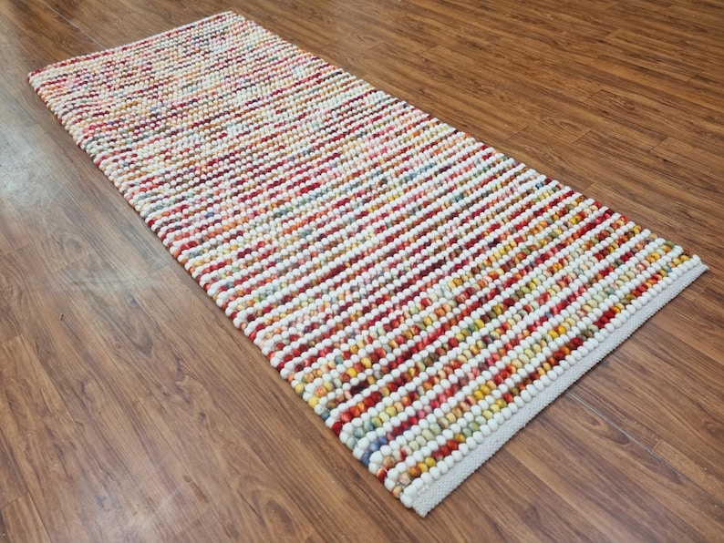 Handwoven Wool Rug Runner, Black White Wool Runner Rug, Entryway ...