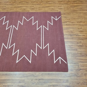 Earthy Eco Friendly Bohemian Rug, Handwoven Cotton Rugs, Red Gradient ...