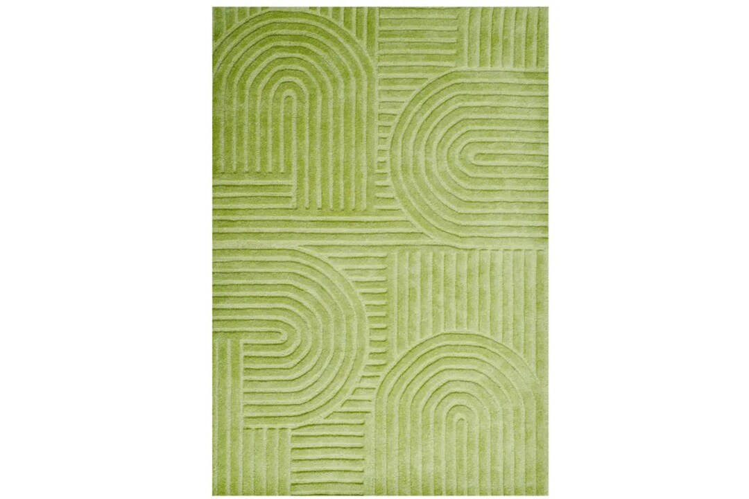 Hand Tufted Wool Rug, Green Wool Rug, Handmade Wool Rug, Modern Rug ...