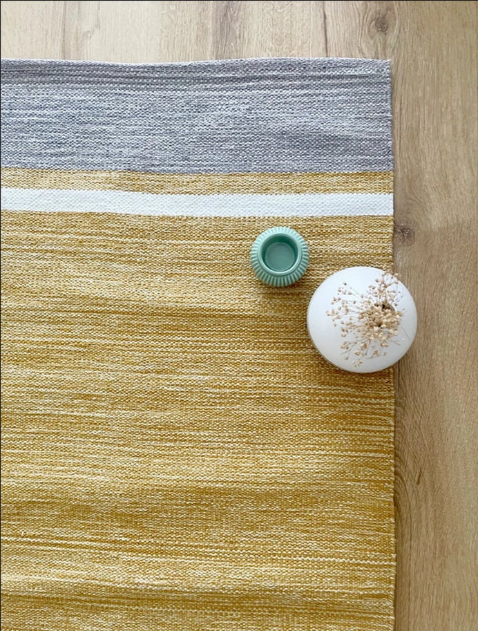 Earthy Eco Friendly Bohemian Rug Handwoven Cotton Rugs Aqua - Etsy