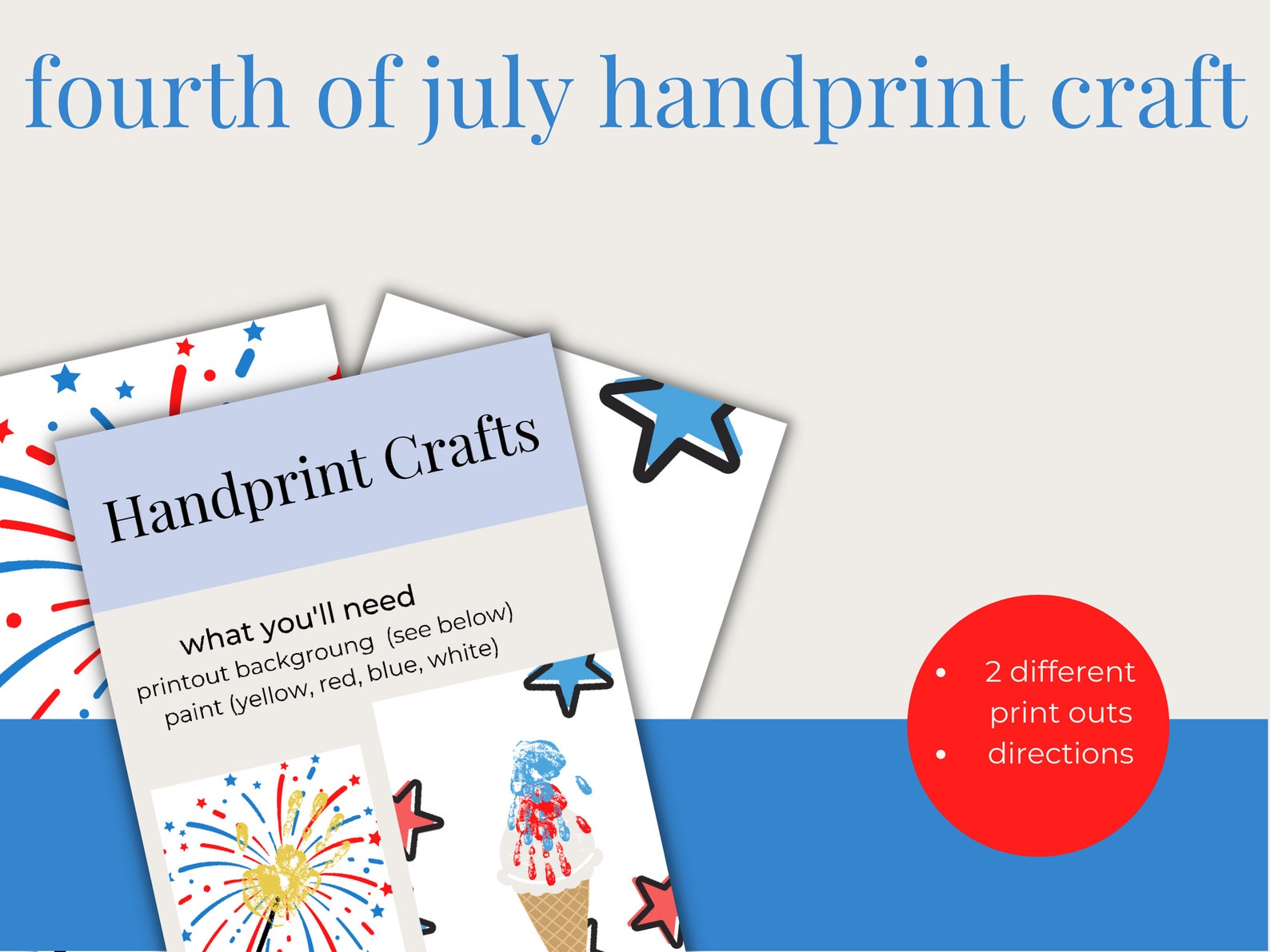 Summer Handprint Craft Summer Craft for Kids Summer Art Prek Kindgarten ...