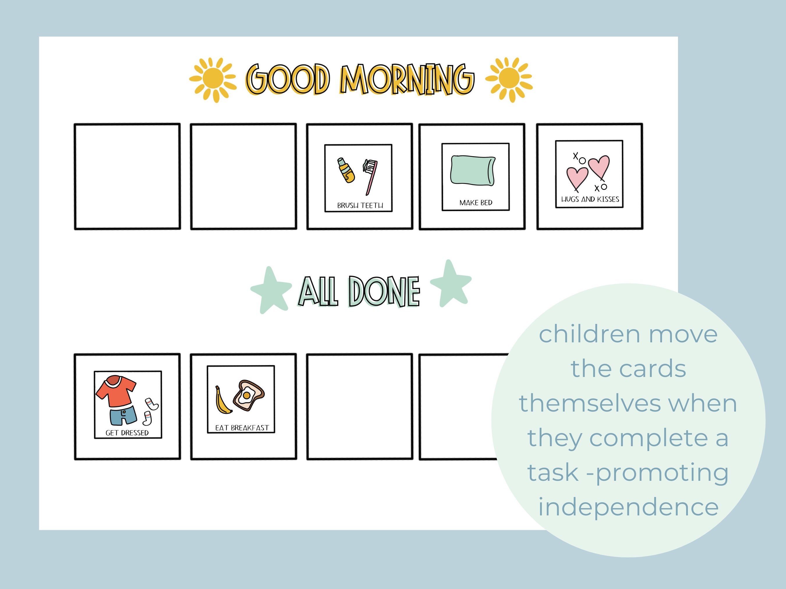 Morning Routine Preschool Morning Daily Routine for Kids Visual ...