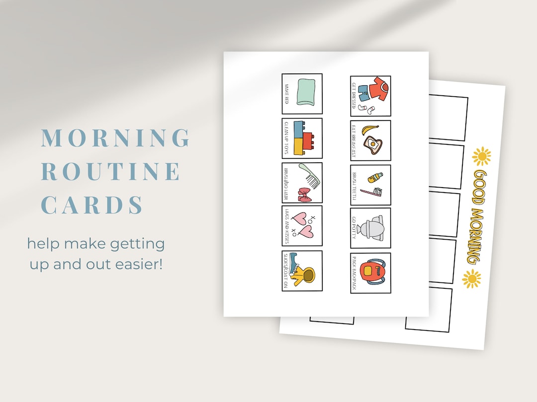 Morning Routine Preschool Morning Daily Routine for Kids Visual ...