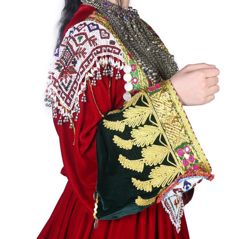 Afghan Kuchi Dress With Trouser Gande Afghani Wedding Dress - Etsy