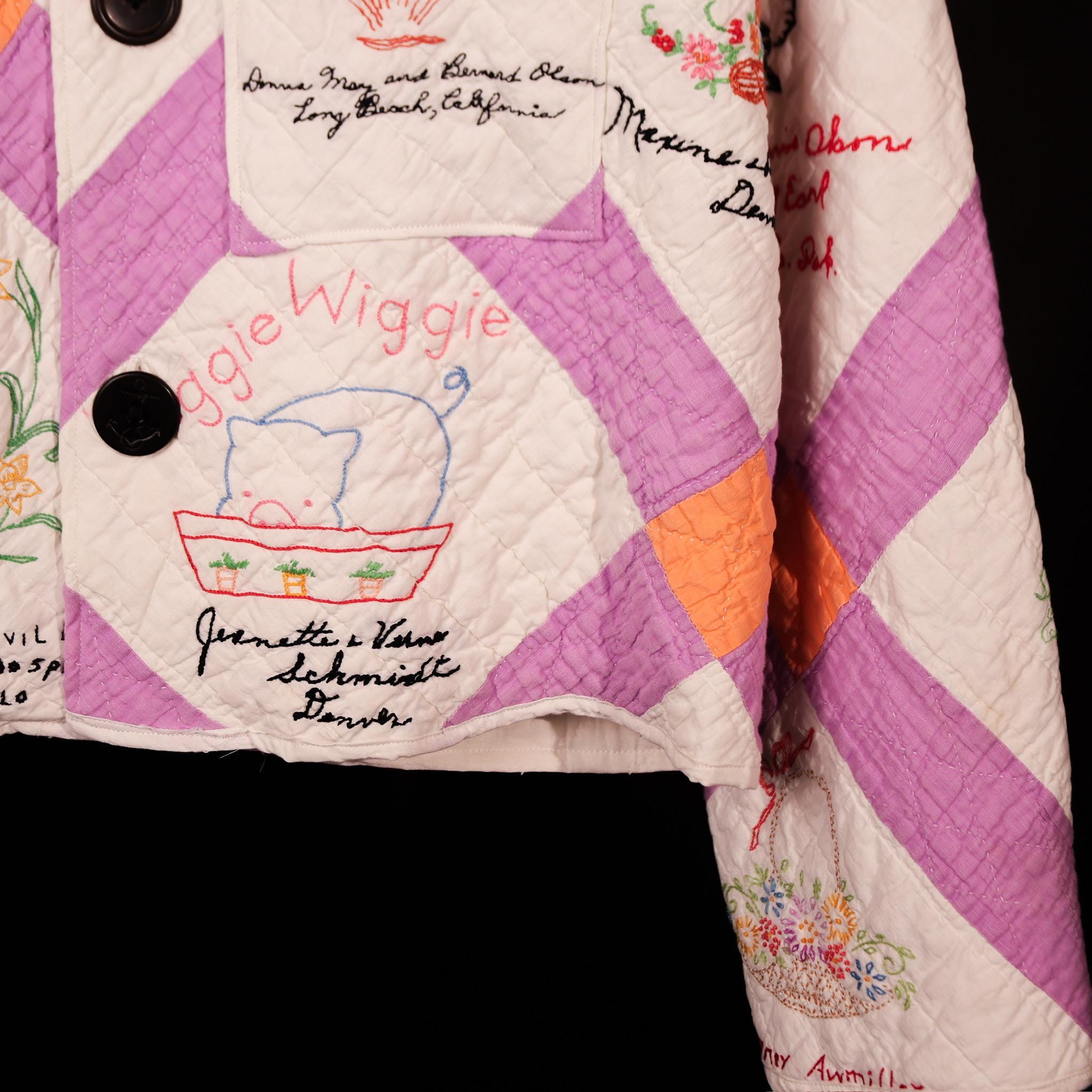 Antique Embroidered Quilt Coat: Handmade Upcycled Patchwork Jacket - Etsy