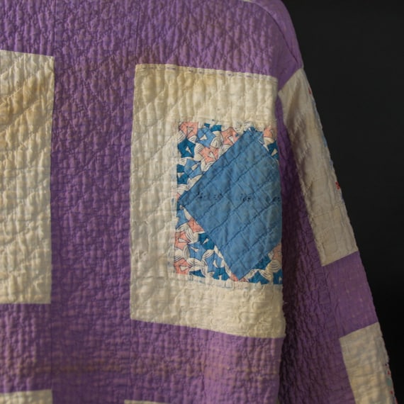 Antique Friendship Quilt Handmade Boxy Gardening Crop… - Gem