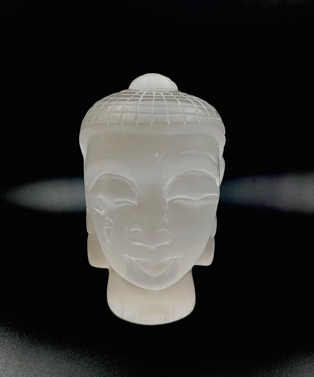 Handmade Selenite Buddha Statue / Buddha Head Figurine / Spiritual Gift ...