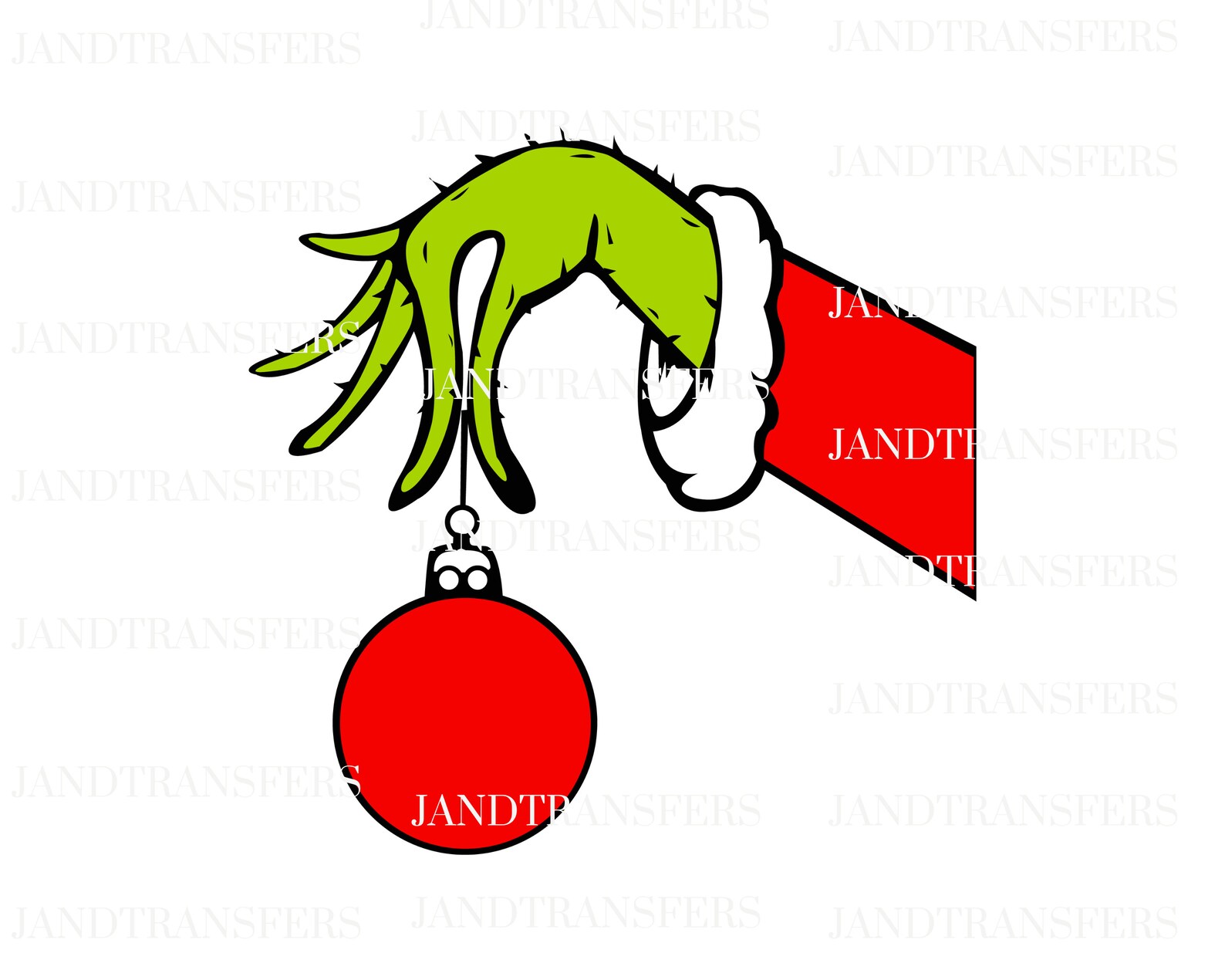 Grinchy Hand DTF Transfers Ready to Press, Direct to Film Transfer ,DTF ...