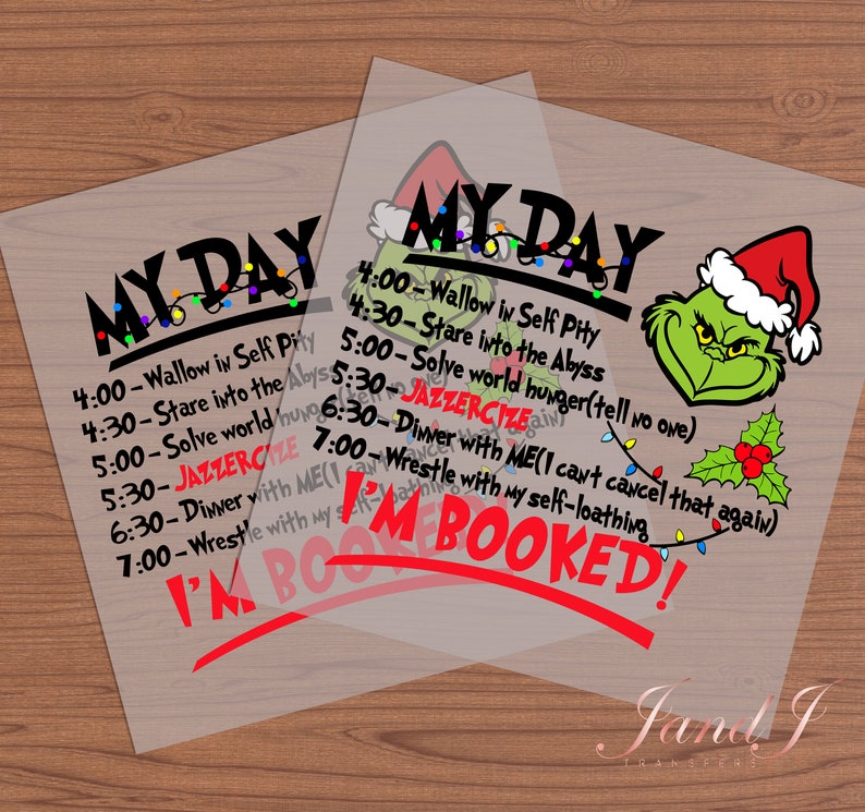 My Day, Im Booked, DTF Transfers Ready to Press, Direct to Film ...