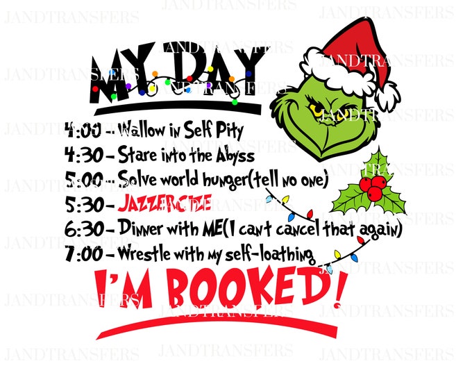My Day Grinchy Today DTF Transfers Ready to Press, Direct to Film ...