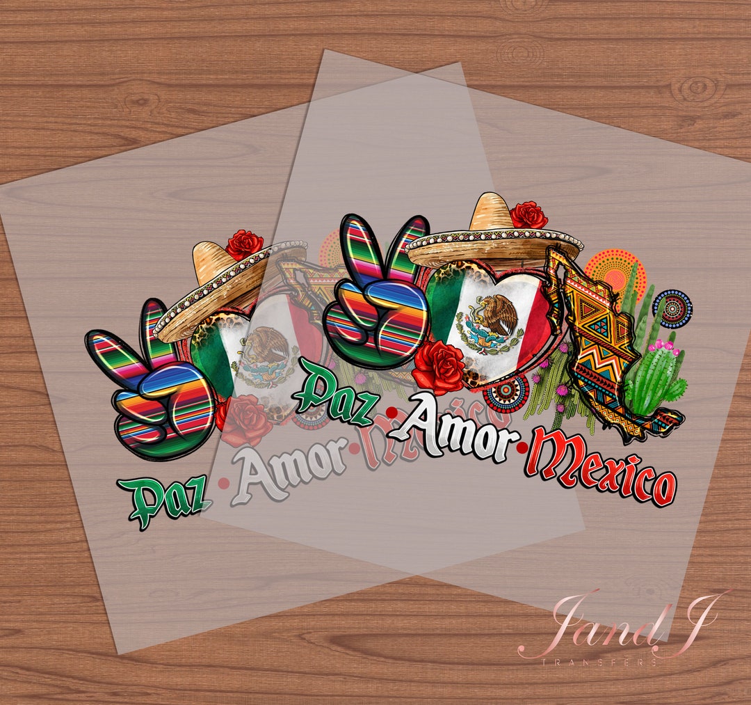 Peace, Amor Spanish Hispanic DTF Transfers Ready to Press, Direct to ...