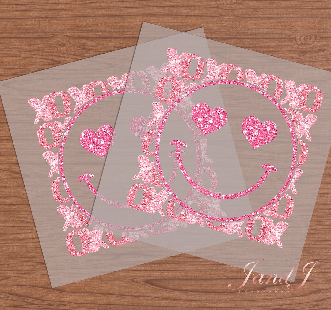 Happy Face Valentines DTF Transfers Ready to Press, Direct to Film ...