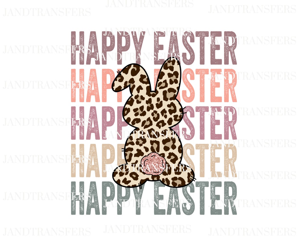 Happy Easter Bunny DTF Transfers Ready to Press, Direct to Film ...