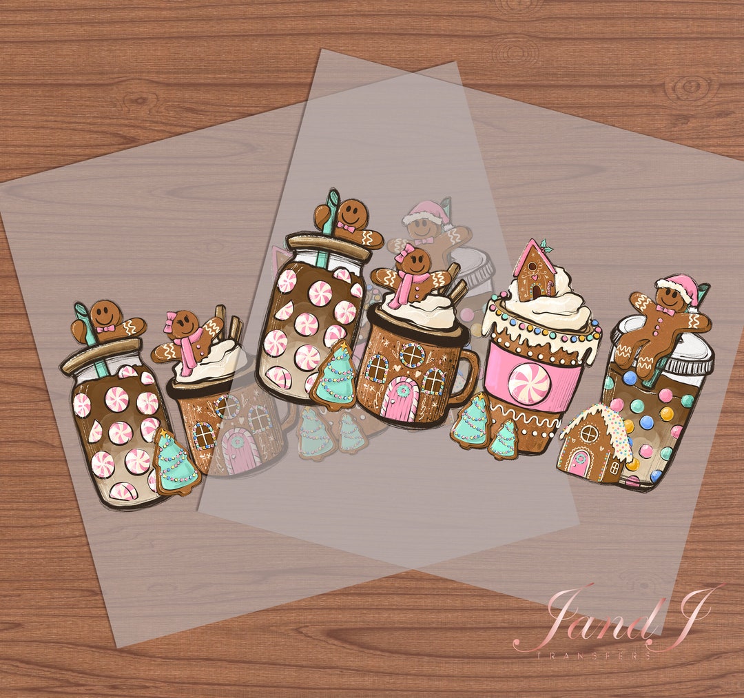 Gingerbread Latte DTF Transfers Ready to Press, Direct to Film Transfer ...