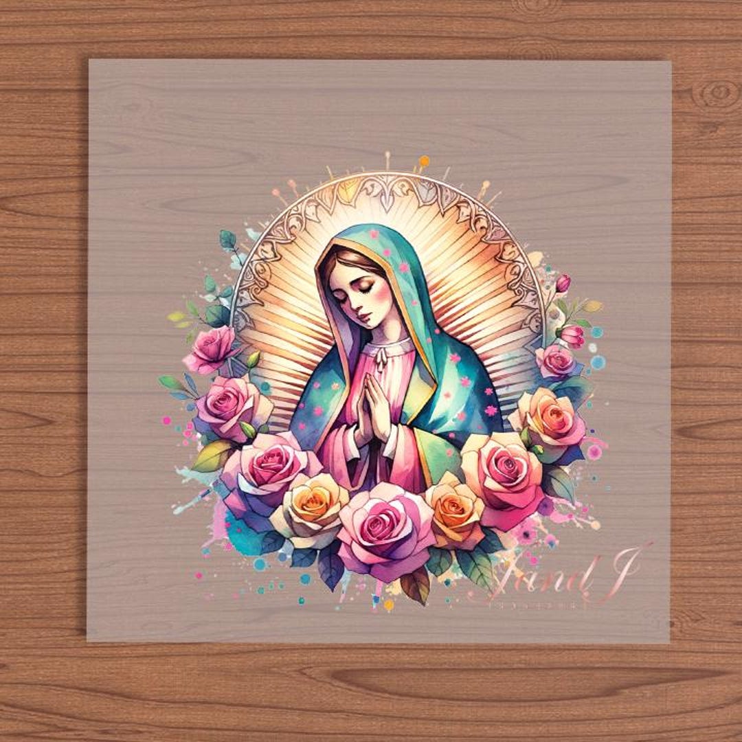 Virgin Mary Guadalupe DTF Hispanic Edition, DTF Transfers Ready to ...