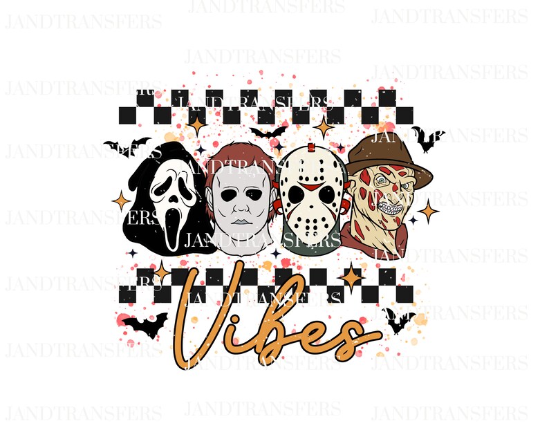 Horror Crew DTF Transfers Ready to Press, Direct to Film Transfer,, DTF ...