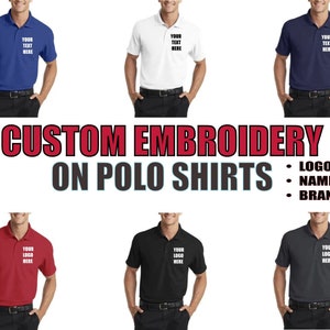 Custom Dry Fit Polos Shirt/ Embroidery Custom Polo, Personalized Your ...