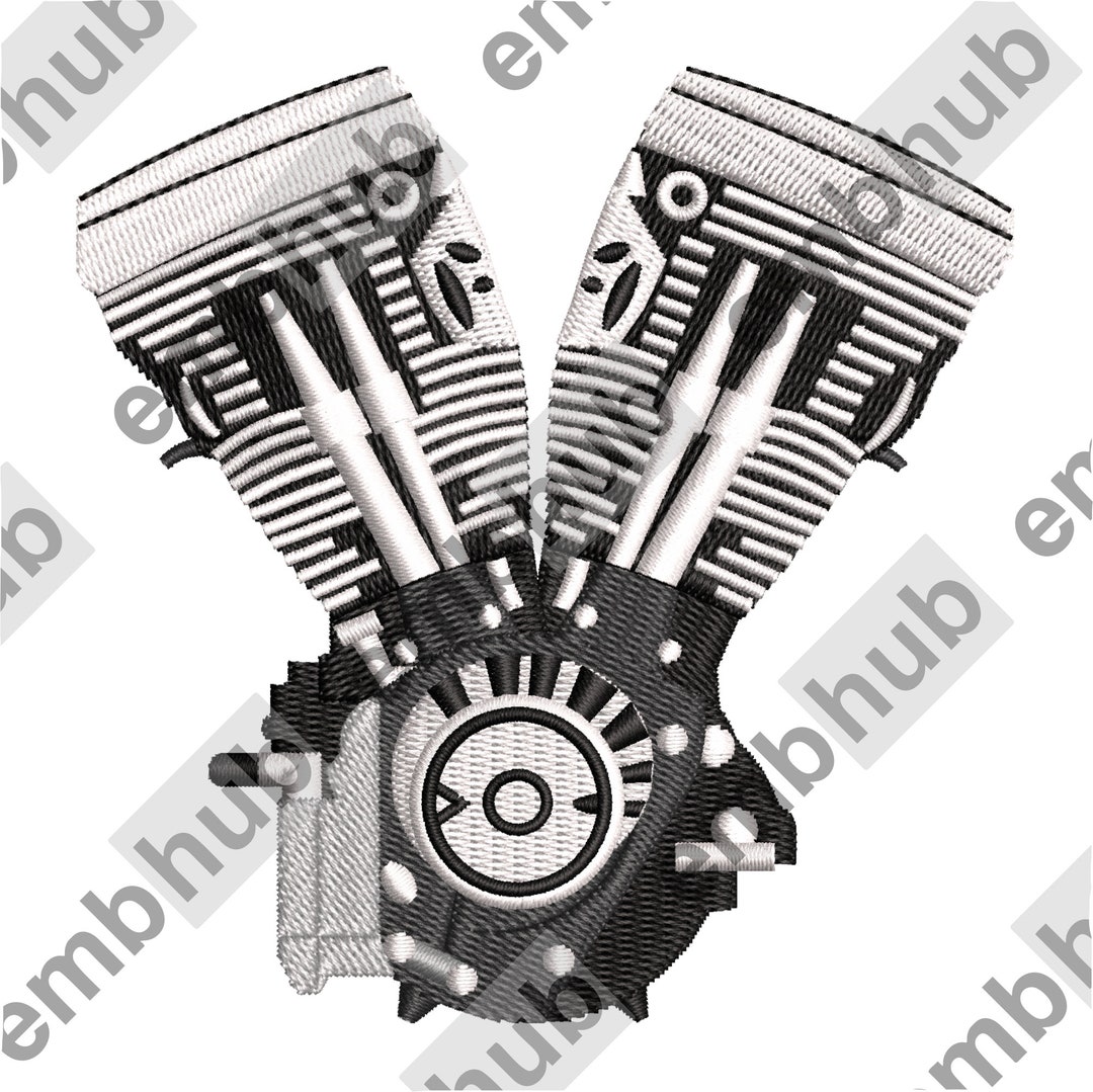 Engine Digitized Embroidery File - Etsy