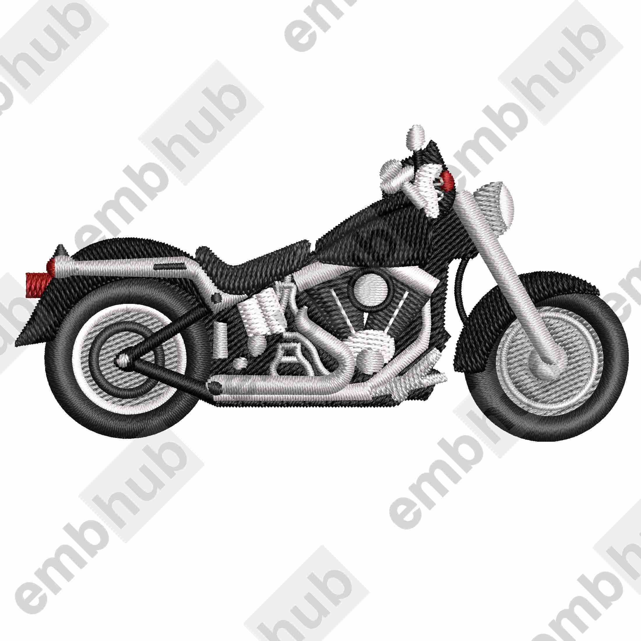 Motorcycle Digitized Embroidery File Instant Download - Etsy