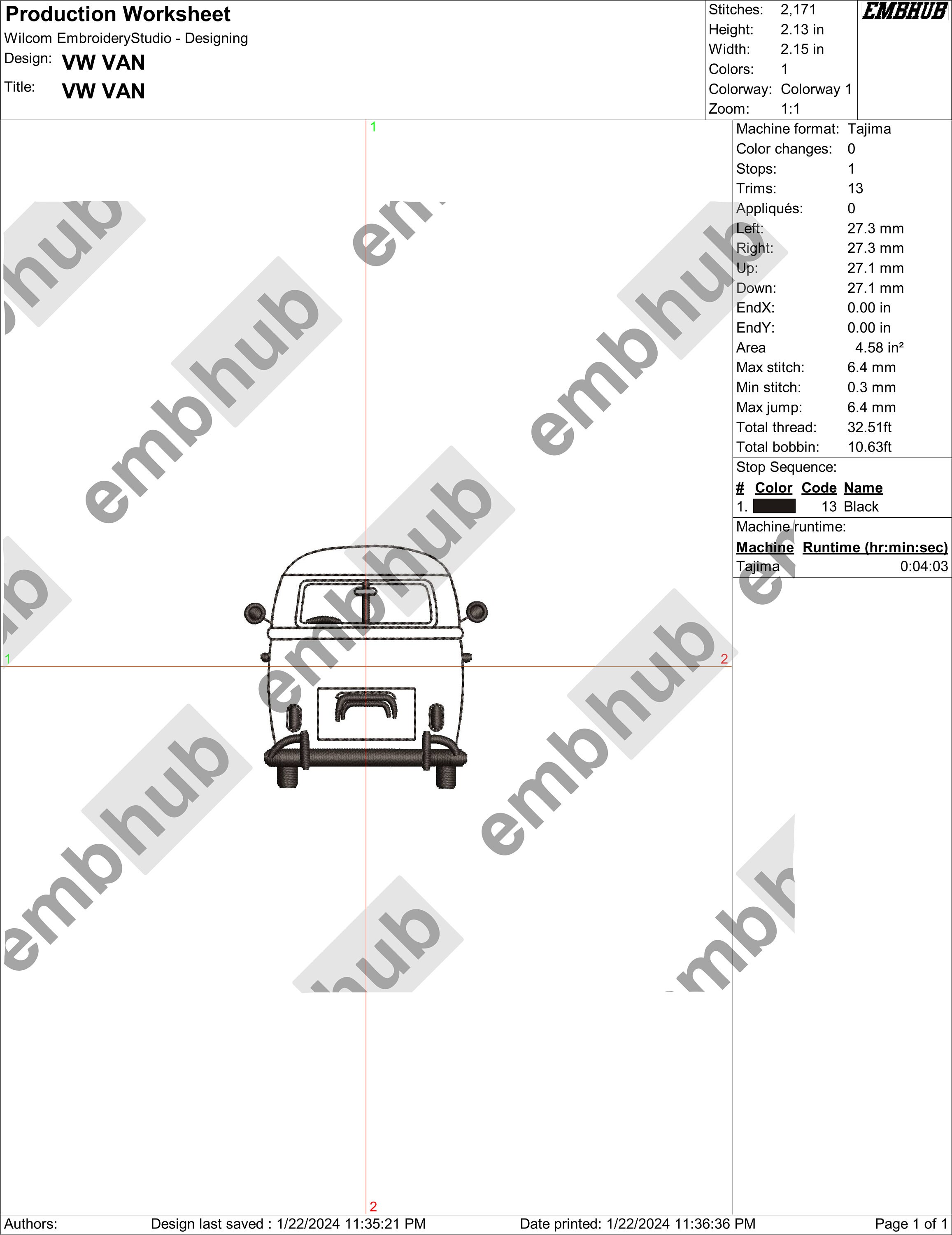 VW Van Digitized File - Etsy