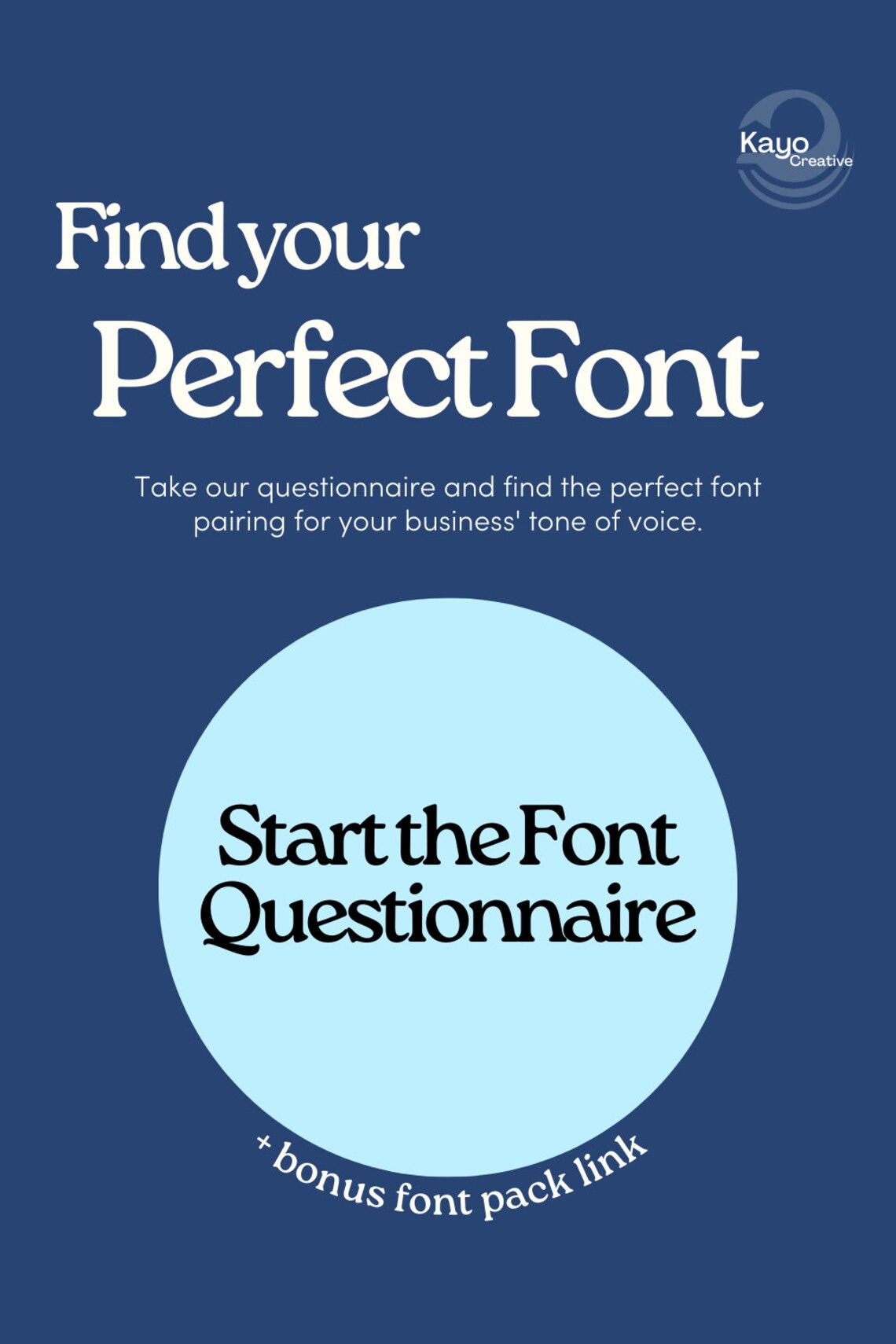 Choosing a Font Questionnaire, Find the Perfect Font, Font Pack, Small ...