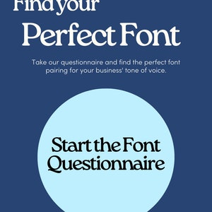 Choosing a Font Questionnaire, Find the Perfect Font, Font Pack, Small ...