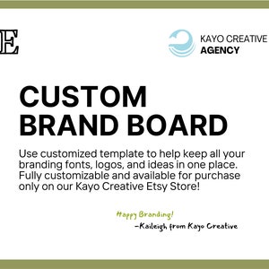 Custom Brand Board, Customized Branding, Done for You, Digital Print ...