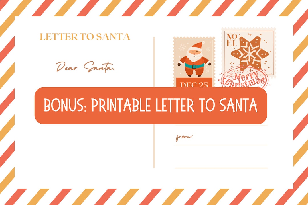 Letter to Santa Custom Christmas Cards Christmas Card Template Digital ...