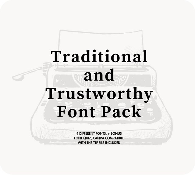 Traditional Font Pack Font Infographic Typography Graphic - Etsy