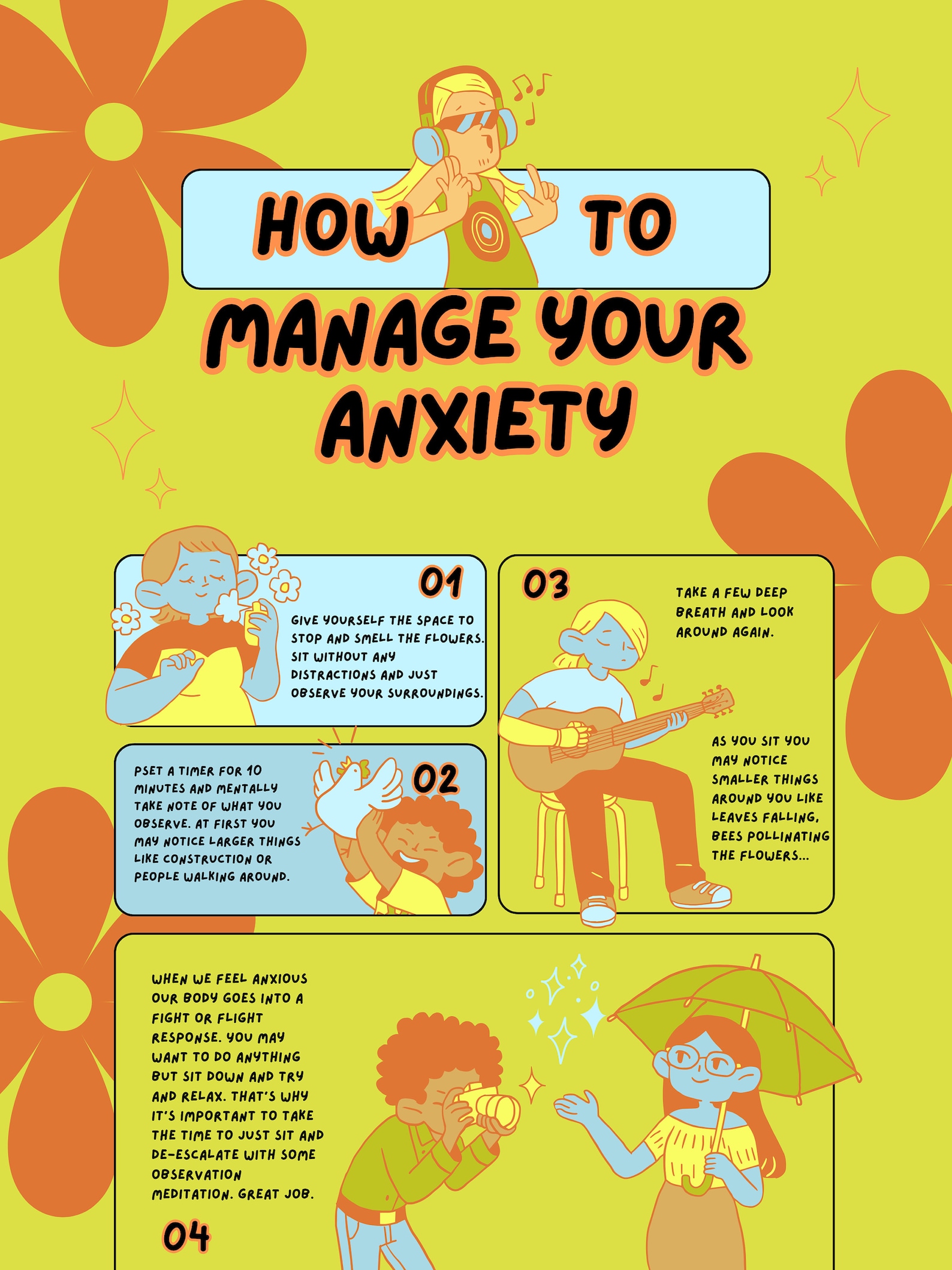 Anxiety Relief Poster, Mental Health Posters, Digital Mental Health ...