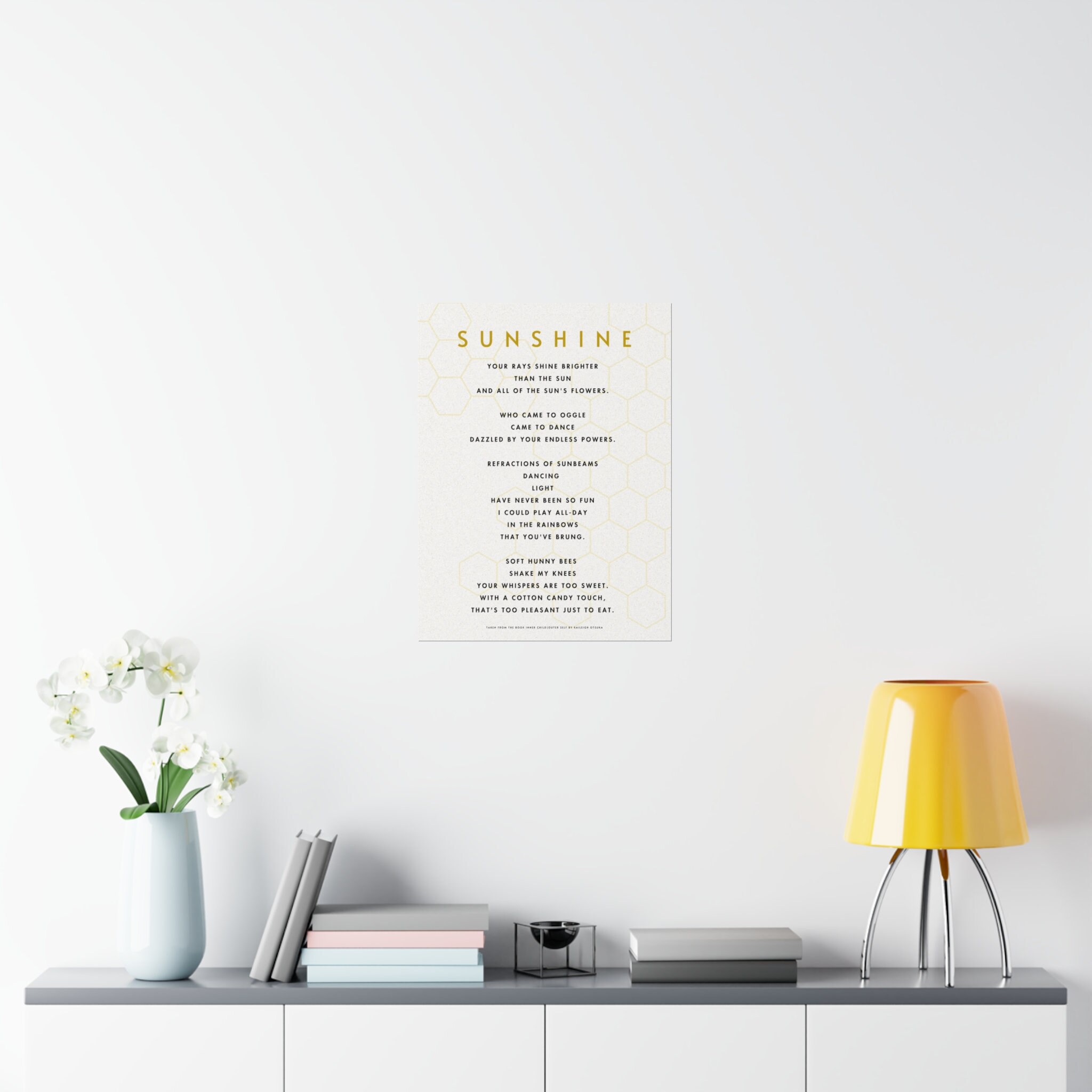 Poetry Print Matte Poster, Wall Decor, Office Decor Poetry Sunshine ...