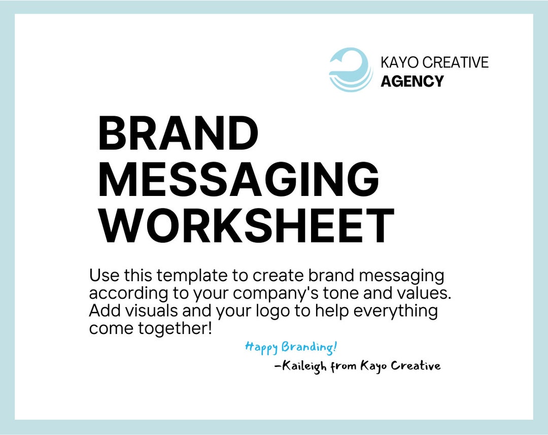 Brand Strategy Template, Branding Guidelines, Done for You, Brand ...