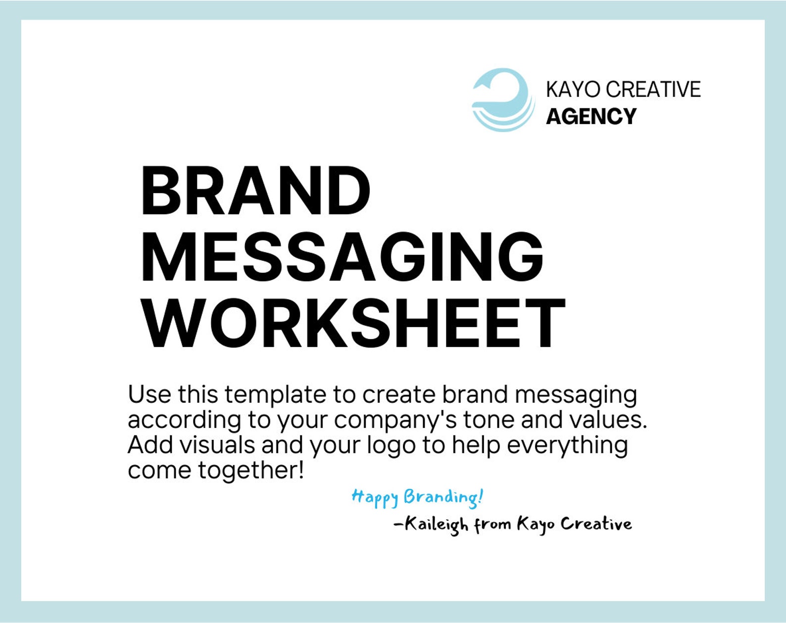 Brand Strategy Template, Branding Guidelines, Done for You, Brand ...