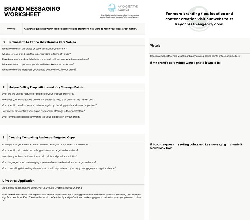 Brand Strategy Template, Branding Guidelines, Done for You, Brand ...