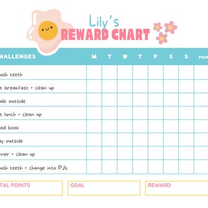 Potty Training Chart, Chore Chart Reward, Reward Chart for Kids ...