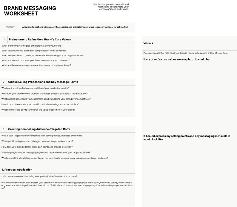 Brand Strategy Template, Branding Guidelines, Done for You, Brand ...