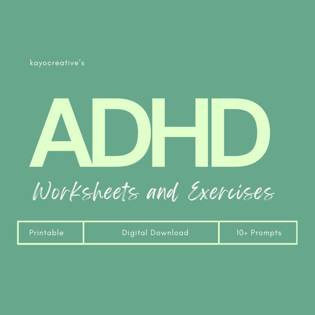 ADHD Workbook | ADHD Exercises | CBT Exercises | Goal Planning ...
