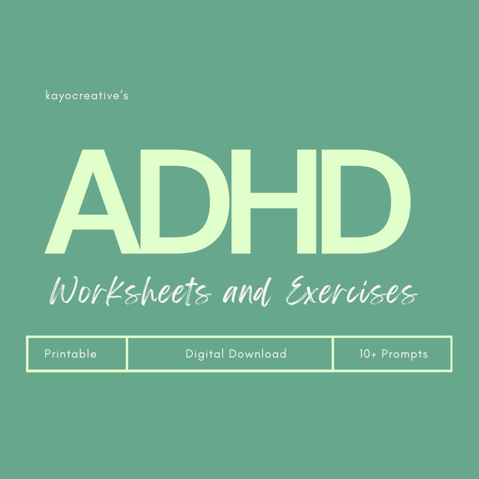 ADHD Workbook | ADHD Exercises | CBT Exercises | Goal Planning ...
