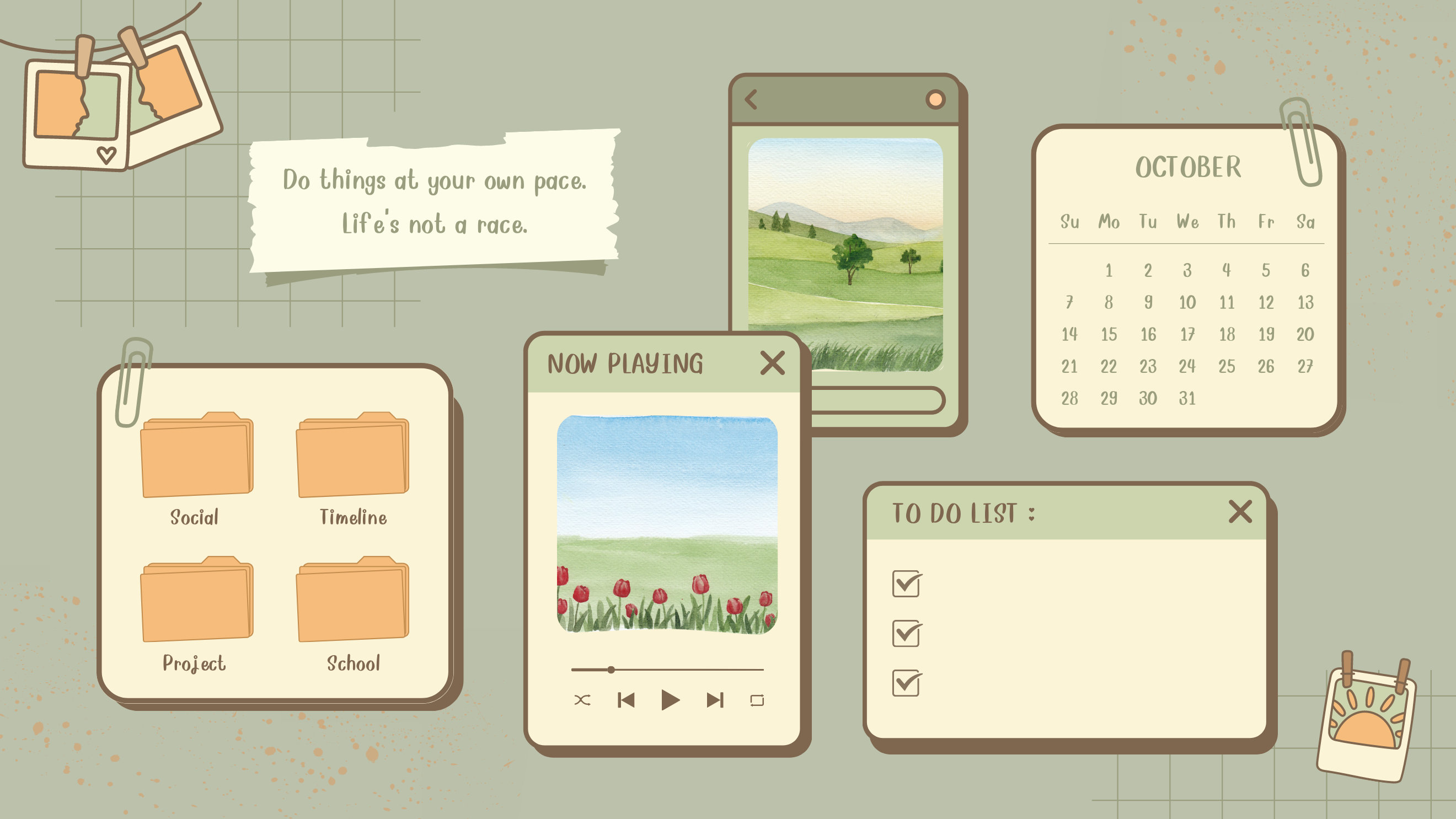 Desktop Wallpaper Fall, Desktop Wallpaper Organization, Playful Fall ...