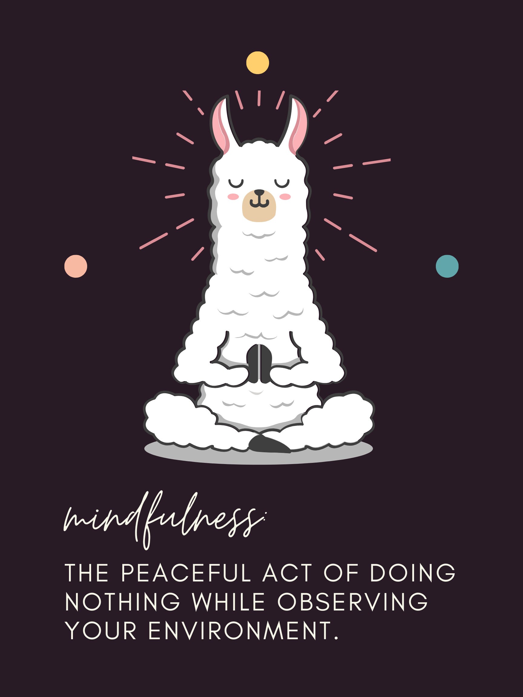 Mindfulness Poster, Breathwork Poster, Meditation Infographic, Mental ...